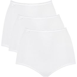 Sloggi Damen Maxislip "24/7 Cotton", Gr. 48, wei&szlig;, Jersey, Obermaterial: 96% Baumwolle, 4% Elasthan (LYCRA), unifarben, Unterhosen, h&ouml;her