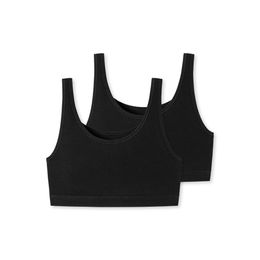 Schiesser Damen Bustier "95/5", Gr. 40, schwarz, Single Jersey, Obermaterial: 95% Baumwolle, 5% Elasthan, unifarben, BHs, mit elastischem