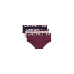 Marc O'Polo Panty MARC O'POLO "Essentials", Damen, Gr. S, dunkelblau, dunkles mauve, kirschrot, Obermaterial: 95% Baumwolle, 5% Elasthan, k&ouml;rpernah, Unterhosen Panty, Baumwollmix, atmungsaktiv, Logo-Bund, h&uuml;ftiger Sitz, weich, elastisch
