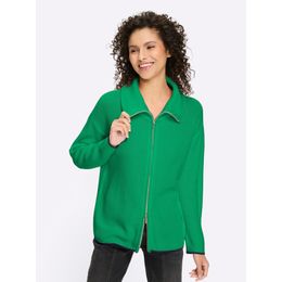 Heine Damen Strickjackegrasgr&uuml;n, Gr. 36, unifarben, 100% Baumwolle, Strickjacken
