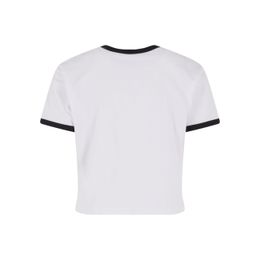 Urban Classics Damen T-Shirt "Urban Classics Ladies Contrast Retro T-Shirt", wei&szlig;, Gr. XL, unifarben, 95% Baumwolle, 5% Elasthan, Shirts