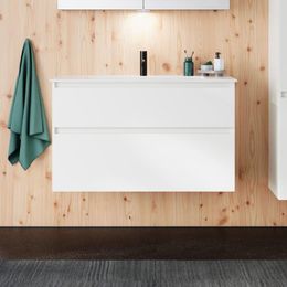 Burgbad Lin20 Schrank mit Waschtisch, 2 Ausz&uuml;ge, SGHR102F5351C0037,
