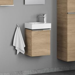 Geberit iCon Handwaschbecken, evineo ineo4 Unterschrank B: 38 cm, 1 T&uuml;r links, mit Griff,, 124736000+BE0215OA,