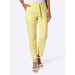 Inspirationen Damen Schlupfjeanszitrone, Gr. 36, unifarben, 98% Baumwolle, 2% Elasthan, Jeans