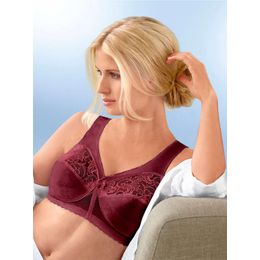 Glamorise Damen Entlastungs-BH, Gr. 105, rot, 50% Polyamid, 40% Polyester, 10% Elasthan, BHs