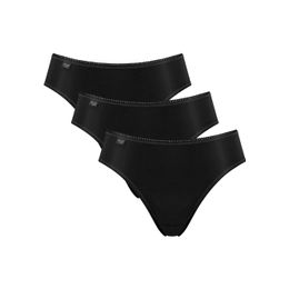 Sloggi Damen Tai-Slip "24/7 Microfibre", Gr. 42, schwarz, Microfaser, Obermaterial: 88% Polyamid, 12% Elasthan, unifarben, Unterhosen, weiche N&auml;hte,