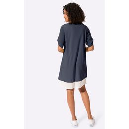 Casual Looks Damen Sommerkleid "Webkleid", blau, Gr. 50, unifarben, 100% Polyester, Kleider