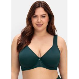 sheego Damen B&uuml;gel-BH, Gr. 85, blau, 82% Polyamid, 18% Elasthan, BHs