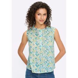 Heine Damen Blusentop, bunt, Gr. 34, bedruckt, gemustert, mehrfarbig, 100% Baumwolle, Blusen