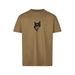 Cleptomanicx T-Shirt 'Good Cat' Herren Gr&ouml;&szlig;e XXL umbra / schwarz