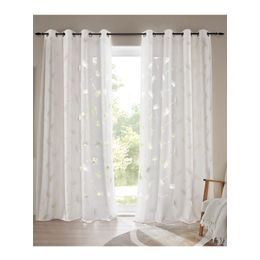 Gardine HEINE HOME, B:135cm H:145cm, wei&szlig;, Polyester, Viskose, Gardinen