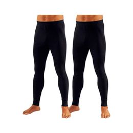 Clipper Herren Lange Unterhose, Gr. 4, schwarz, Feinripp, Obermaterial: 100% Baumwolle, unifarben, Unterhosen, aus weichem Single Jersey