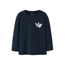 name it Shirt 'NMFTEARTAS' M&auml;dchen Gr&ouml;&szlig;e 104 navy / altrosa / silber / wei&szlig;