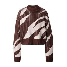 Topshop Pullover 'TSELINOR' Damen Gr&ouml;&szlig;e XS schoko / naturwei&szlig;