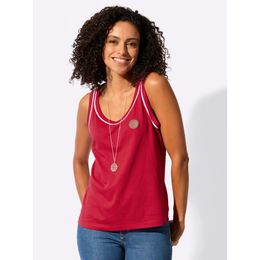 Casual Looks Damen Shirttoperdbeere, Gr. 50, unifarben, 50% Baumwolle, 50% Modal, Tops