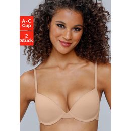 Damen Schalen-BH, PETITE FLEUR BY LASCANA, Gr. 85, rosa, Jersey, Obermaterial: 93% Baumwolle, 7% Elasthan, Basic, BHs, mit B&uuml;gel, aus Baumwolle