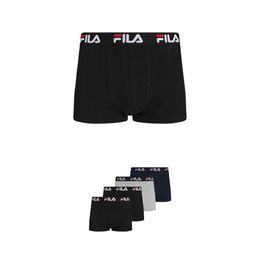 Fila Herren Boxershorts, Gr. L, schwarz, Single Jersey, Obermaterial: 95% Baumwolle, 5% Elasthan, meliert, unifarben, Unterhosen, bequem,
