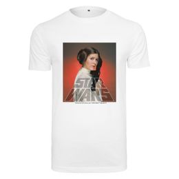 Merchcode Damen T-Shirt "Merchcode Star Wars Princess Leia Tee"wei&szlig;, Gr. XL, unifarben, 100% Baumwolle, Shirts
