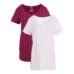 bonprix Damen Umstandsshirt, lila, Gr. 36, gepunktet, Obermaterial: 95% Baumwolle, 5% Elasthan, Shirts