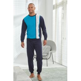 H.I.S. H.I.S Herren Pyjama "Schlafanzug f&uuml;r Herren", Gr. 44, wei&szlig;, Jersey, Obermaterial: 100% Baumwolle, unifarben, Basic, Homewear-Sets, Schlafanzug mit