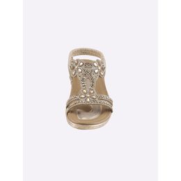 Andrea Conti Damen Sandale, Gr. 36goldfarben, Textil, Schuhe