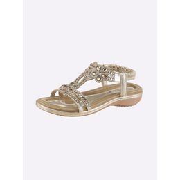Andrea Conti Damen Sandale, Gr. 42goldfarben, Textil, Schuhe