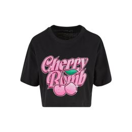 MISS TEE Damen T-Shirt "Miss Tee Damen Cherry Bomb Ladies Short Overized Tee"schwarz, Gr. XXXL, bedruckt, 100% Baumwolle, Shirts
