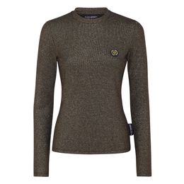 Plein Sport Damen T-Shirt "Glitter", gold, Gr. S, Obermaterial: 56% Polyester, 30% Viskose, 10% Metallisierte Faser, 4% Elasthan, Shirts