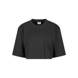 Urban Classics Damen T-Shirt "Urban Classics Damen Ladies Heavy Organic Oversized Cropped Tee"schwarz, Gr. 5XL, unifarben, 100% Baumwolle, Shirts