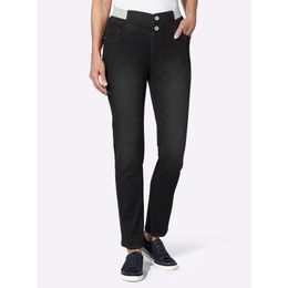 Casual Looks Damen Bequeme Jeans, schwarz, Gr. 38, unifarben, 81% Baumwolle, 17% Polyester, 2% Elasthan, Jeans