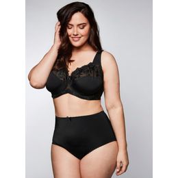 sheego Damen B&uuml;gel-BH, Gr. 90, schwarz, 50% Polyamid, 40% Polyester, 10% Elasthan, BHs
