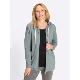 Shirtjacke Classic Basics "Shirtjacke", Damen, Gr. 46, jade, meliert, 65% Polyester, 35% Baumwolle, meliert, Shirts Shirtjacke