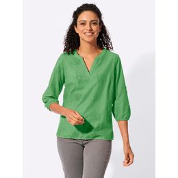Inspirationen Damen Schlupfbluseapfel, Gr. 54, unifarben, 100% Baumwolle, Blusen