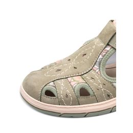 Jana Damen Klettschuh, Gr. 39, beige, Lederimitat, Textil, Schuhe
