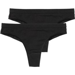 Speidel Damen String "Young Basic", Gr. S, schwarz, Obermaterial: 92% Baumwolle, 8% Elasthan, unifarben, Unterhosen, bequem, basic, elastisch,