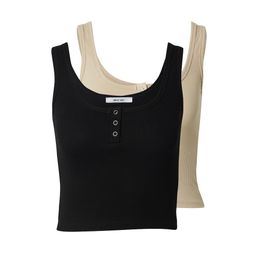 ABOUT YOU Top 'Dotta' Damen Gr&ouml;&szlig;e S sand / schwarz