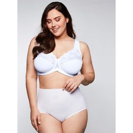 sheego Damen B&uuml;gel-BH, Gr. 90, wei&szlig;, 50% Polyamid, 40% Polyester, 10% Elasthan, BHs