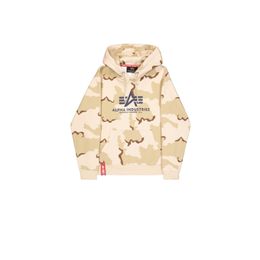 Herren Hoodie "Basic Hoodie BL Camo", beige, Gr. XL, Alpha Industries, Obermaterial: 80% Baumwolle, 20% Polyester, Sweatshirts
