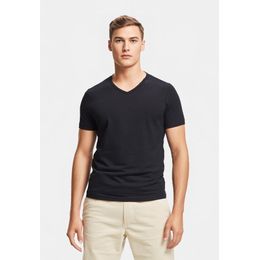 Jack & Jones JACK & JONES Herren T-Shirt "V-Neck", Gr. S, schwarz, Jersey, Obermaterial: 100% Baumwolle, unifarben, Shirts