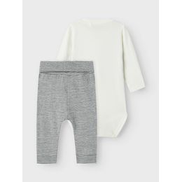 name it Jungen Body "NBMADAM LS BODY SET NOOS", Gr. 68schwarz sapphire detail:with stripe pant, Sweatware, Obermaterial: 95% Baumwolle, 5% Elasthan,
