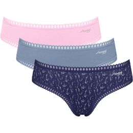 Sloggi Damen Hipster "GO Crush", Gr. S, bunt, Single Jersey, Obermaterial: 95% Baumwolle, 5% Elasthan, Unterhosen, Spitze, elastisch, weich,