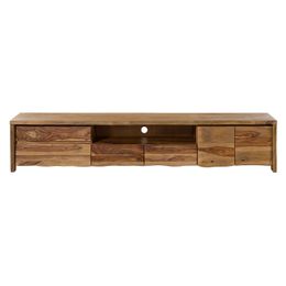 TV-Board Sheesham 260x45x50 natur lackiert / sandgestrahlt PURE SHEESHAM #225