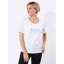 Classic Basics Damen Rundhalsshirt "Shirt"wei&szlig;, Gr. 40, unifarben, 100% Baumwolle, Shirts