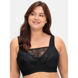 sheego Damen B&uuml;gelloser BH, Gr. 90, schwarz, 85% Polyamid, 15% Elasthan, BHs