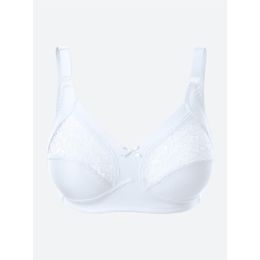 Naturana Damen B&uuml;gelloser BH, Gr. 80, wei&szlig;, 95% Baumwolle, 5% Elasthan, BHs