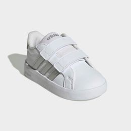 Kinder Sneaker "GRAND COURT 3.0 KIDS", adidas Sportswear, Gr. 23cloud wei&szlig;, silber metallic, silber metallic, Synthetik, Textil, Schuhe