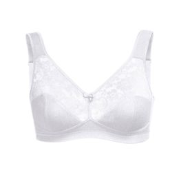 SuSa Damen Entlastungs-BH, Gr. 105, schwarz-wei&szlig;, 76% Baumwolle, 18% Polyamid, 6% Elasthan, BHs