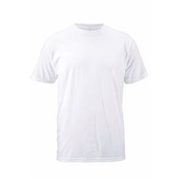 Herren T-Shirt, schwarz-wei&szlig;, Gr. L, Fruit of the Loom, unifarben, Single Jersey, Obermaterial: 100% Baumwolle, Shirts, aus reiner Baumwolle