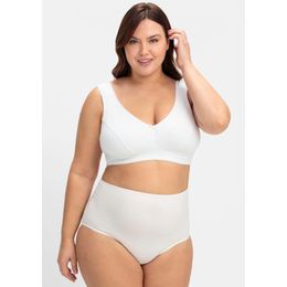 sheego Damen Entlastungs-BH, Gr. 120, wei&szlig;, 90% Baumwolle, 6% Elasthan, 4% Polyamid, BHs