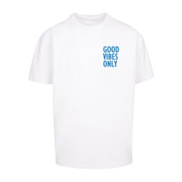 Merchcode Damen T-Shirt "Merchcode Herren Good Vibes Only Heavy Oversized Tee"wei&szlig;, Gr. M, bedruckt, 100% Baumwolle, Shirts